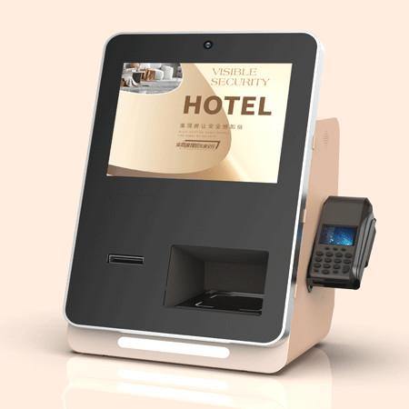 Quality Hotel Desktop Self Check In Machine with Key Card Dispenser and Bluetooth for sale