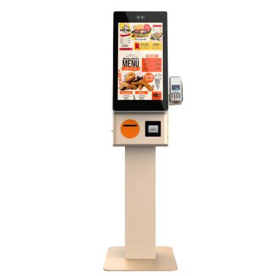 中国 印刷機とカードリーダー付きの卸売カード決済ターミナル機械 自営業食品注文キオスク 販売のため