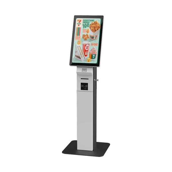 Quality 23.8 21.5 Inch Self Service Touch Screen Kiosk For Restaurant Ordering Payment for sale