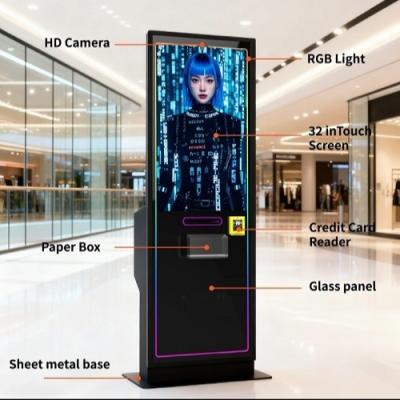 China Voice Guidance AI Photo Printing Kiosk With RGB Led Lights And 4x6 Inch Photo Print Sizes Designed For And Fast Photo Printing for sale