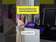 Unmanned hotel self service check in machine
