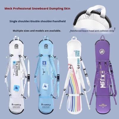 China Ski Straps Custom Nylon Fabric Skiing Board Cover Double Shoulder Anti Collision Edge Blade Scratch Resistant Protective Thickened Board Bag for sale