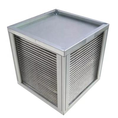 Cina Condensatore aria-acqua in titanio Scambiatore di calore a flusso incrociato con tubo alettato da 200 mm in vendita