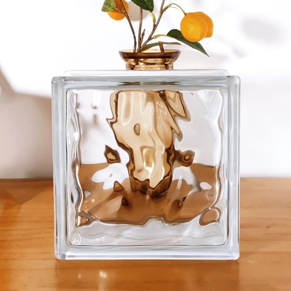 Quality Custom Decorative Crystal Glass Block Transparent Window Wall Hollow Glass Brick for sale
