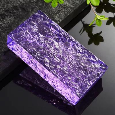 China Custom Patterned Colored Glass Blocks | Solid & Hollow, for Wall, Bathroom, Kitchen, Living Room for sale
