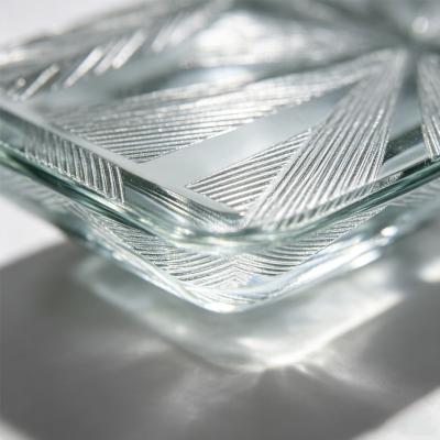 China 2. Champagne Rhombus Faceted Wheel Carved Glass for Partition Wall

> for sale
