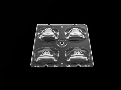 Cina 50*50mm 55*152 gradi/TYPE2-VS 4 in 1 Lenti a luce a LED Materiale PC per modulo di illuminazione stradale a LED SMD3535/5050LED in vendita