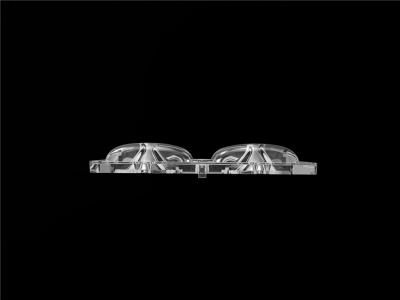 Cina 50*50mm 55*152 gradi/TYPE2-VS 4 in 1 Lenti a luce a LED Materiale PC per modulo di illuminazione stradale a LED SMD3535/5050LED in vendita