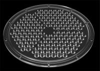 China UFO Shaped LED Lens Array 235mm x 9.4mm with 90° Beam Angle and 93% Transmittance for High Bay Lights for sale