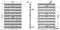 China PC LED Stadium Lighting Lens with 3030 Chips 54 LEDs 144x94x7.4mm for Outdoor Illumination for sale