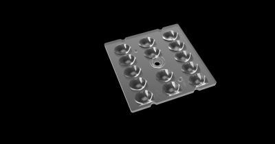 China SMD3030 Square LED Lens 14 In 1 , Eyes Protecting SMD LED Lens For LED Street Lighting for sale