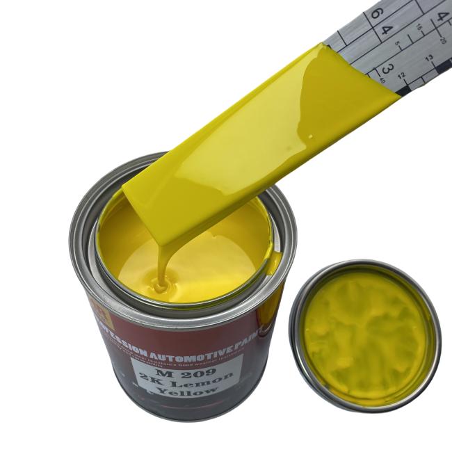 China Car Paints Trade 2K Lemon Yellow Color Spray Paint 5