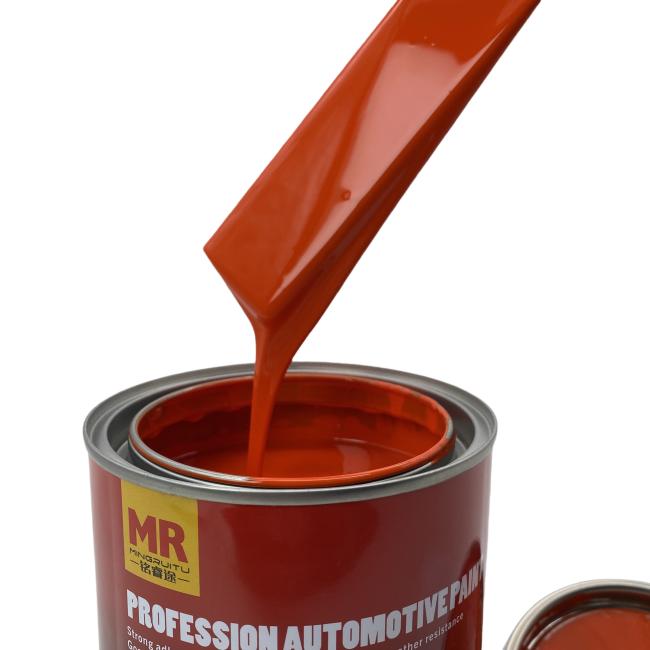 Wholesale 2K Paint for Metal Strong Weather Resistance Tangerine Red 2K Color Refinish Car Paint 4