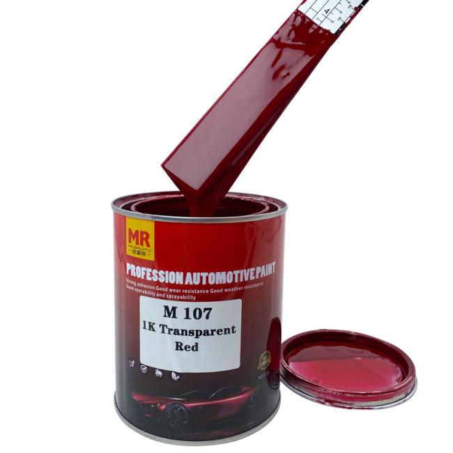 China Automotive Paints MR Brand 1K Transparent Red Car Paint Colors 4
