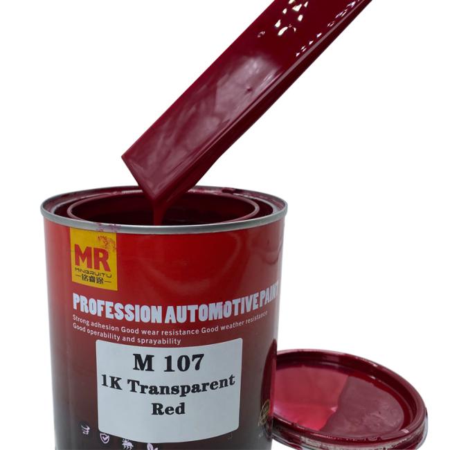 China Automotive Paints MR Brand 1K Transparent Red Car Paint Colors 6
