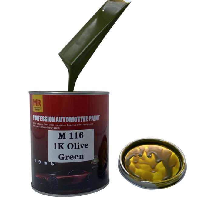 Olive Green 1K Metallic Car Paint Mustard Strong Weather Resistance Auto Car Paint 4