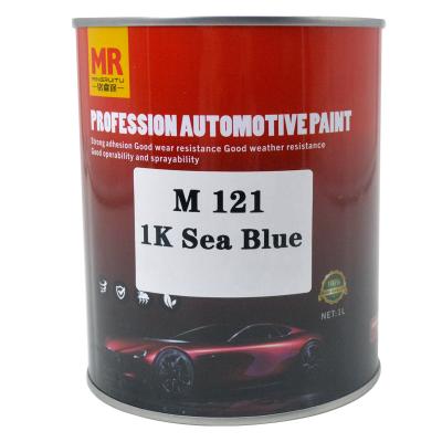 Cina M121 1K Vernice per auto in acquamarino Alta durezza Vernice blu verde metallica per auto in vendita