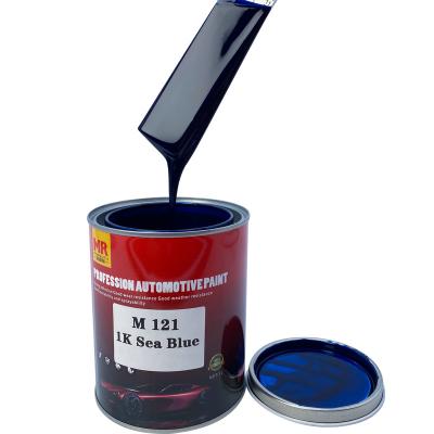 Cina M121 1K Vernice per auto in acquamarino Alta durezza Vernice blu verde metallica per auto in vendita