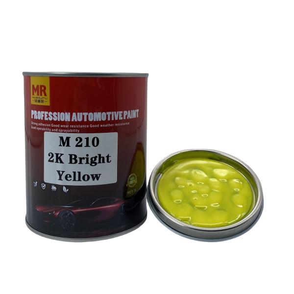 Quality M210 Bright Yellow Automotive Paint 2K Acrylic Paint Weather Resistant for sale