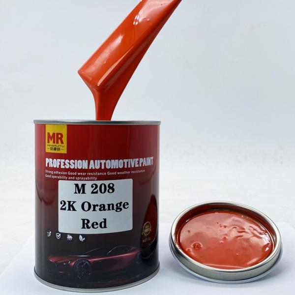 Quality M208 Orange Red Car Paint 2K Auto Paint For Metal Strong Weather Resistance for sale