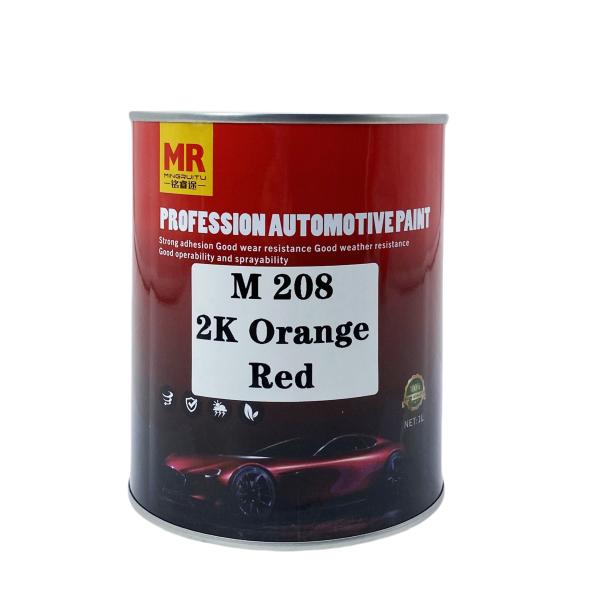 Quality M208 Orange Red Car Paint 2K Auto Paint For Metal Strong Weather Resistance for sale
