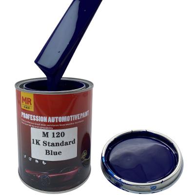 China M120 1K Standard Bule Car Refinish Paints Solid Color Car Paint Good Adhesion for sale