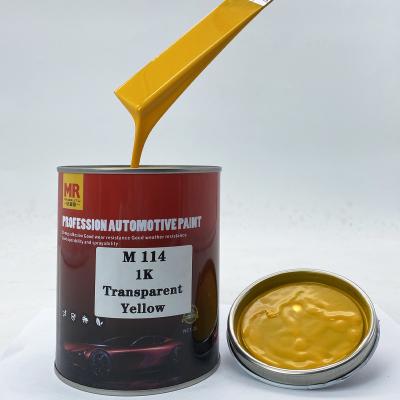 Cina M114 Vernice per auto gialla trasparente 1K Vernice per auto personalizzata Resistenza chimica in vendita