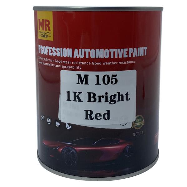 Quality M105 Bright Red Auto Paint 1K Basecoat Car Paint With Metallic Heat Resistance for sale