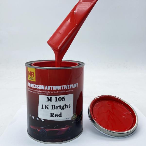 Quality M105 Bright Red Auto Paint 1K Basecoat Car Paint With Metallic Heat Resistance for sale