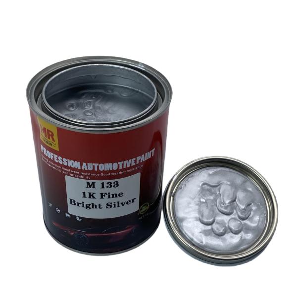 Quality M133 1K Fine Bright Silver Car Paint Auto Refinish Paint Good Adhesion for sale