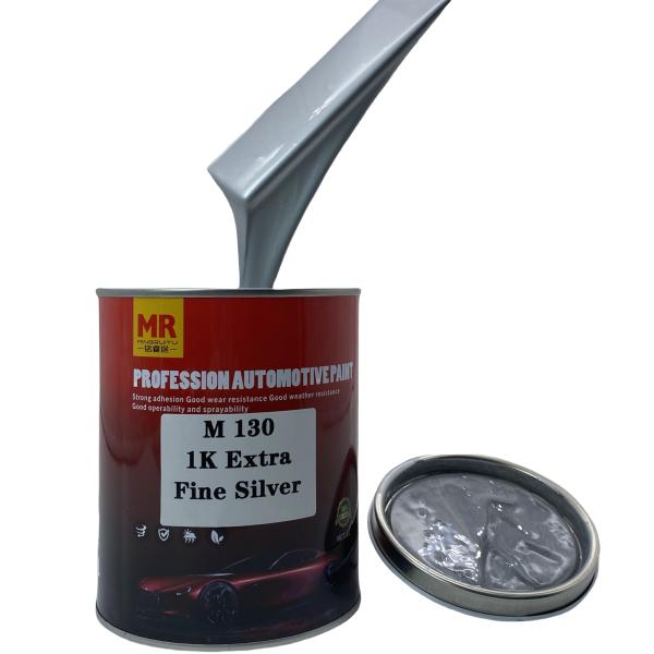 Quality M130 1K Extra Fine Silver Auto Paint Car Refinish Paints Weather Resistance for sale