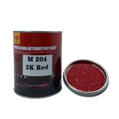 China M204 2K Rode Autolak Touch-up Verf Paarse Ondertoon Hoge Weerbestendigheid Oplosmiddel Gebaseerde Kleurstof Te koop