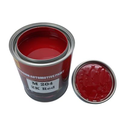 China M204 2K Rode Autolak Touch-up Verf Paarse Ondertoon Hoge Weerbestendigheid Oplosmiddel Gebaseerde Kleurstof Te koop