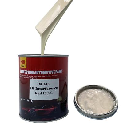 Cina M145 1K Interference Red Pearl Vernice di base per auto con effetto cangiante Rosso Viola Verde Perla in vendita