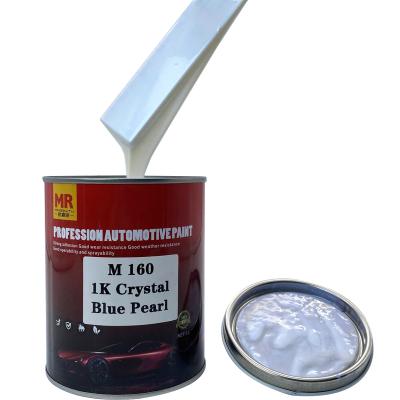 Cina M160 1K Cristallo Blu Perla Auto Basecoat Radiante Acquatico Blu Finish in vendita