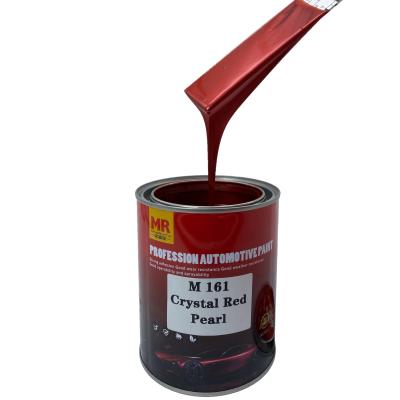 Cina M161 1K Cristallo Rosso Perla Automotive Basecoat Luminous Scarlet Reflective Finish in vendita
