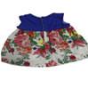 China Frida blue vest floral short skirt with bow for vinyl doll clothes for sale