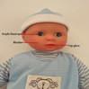 China Frida little reborn baby doll in blue clothes for 18 inch vinyl doll for sale