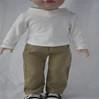 China Frida white long sleeve top for 18 inch vinyl doll clothes for sale
