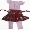 China 2019 new year red plaid skirt for 18 inch vinyl doll clothes for sale