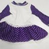 China 2019 new design purple polka dot dress for 18 inch vinyl doll clothes for sale