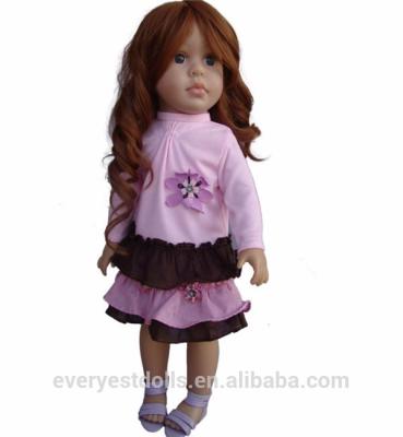China everyest wavy style 18 inch vinyl american girl doll pretty dol for sale