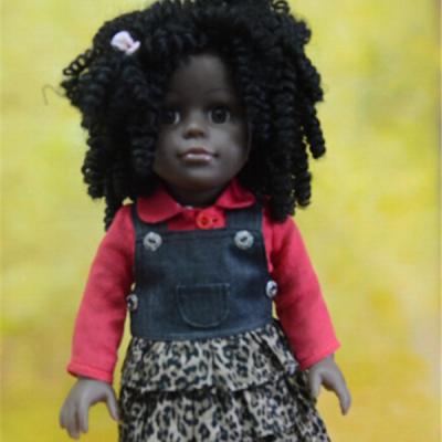 China Hot sell black vinyl dolls/black 18 inch doll/18 inch doll everyest for sale