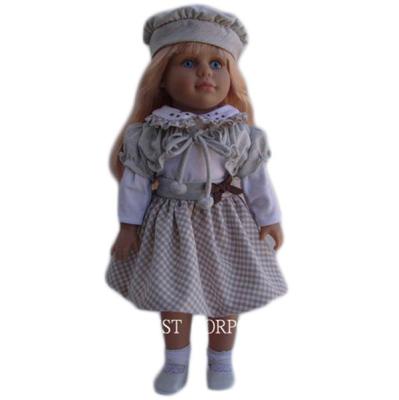 China Frida  long hair girl doll for 18 inch vinyl doll for sale