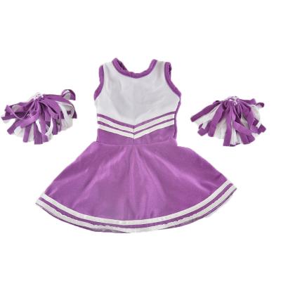 China custom cheerleader sets cotton any color doll clothes 18 inch doll accessories for sale
