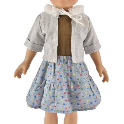 China 2019 wholesale cotton 3pcs kids dress for 18 inch american girl doll clothes for sale