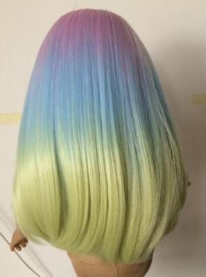 China 2016 light pink blue yellow doll hair for doll nylon doll hair for sale