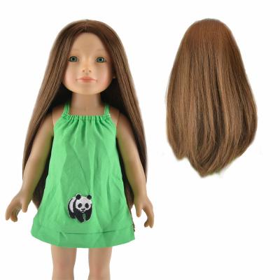 China High quality bjd American girl doll hair, colorful straight or wave doll wig for sale