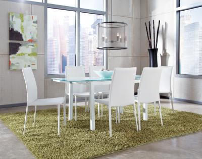 中国 ダイニングルームの家具ニーズに対応する、現代的なガラス天板ダイニングテーブル 販売のため