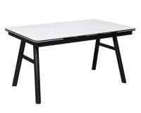 China 1400mm Length Ceramic Top Extendable Dining Table With Iron Base for sale